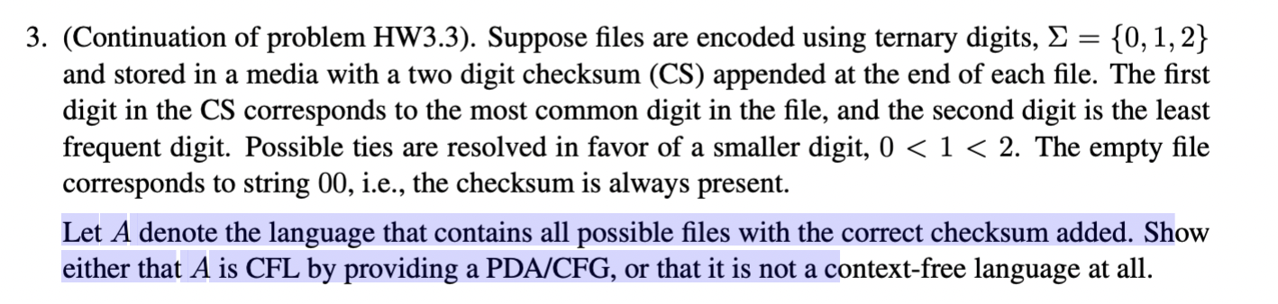 Solved (Continuation of problem HW3.3). Suppose files are | Chegg.com