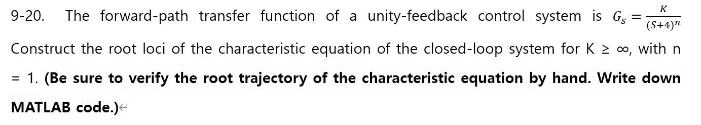 Solved 9-20. The forward-path transfer function of a | Chegg.com