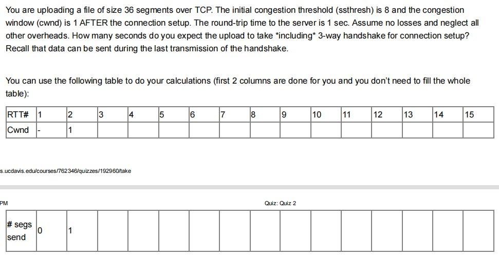 Solved You are uploading a file of size 36 segments over | Chegg.com