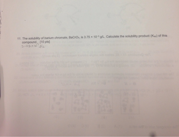 Solved The solubility of barium chromate, BaCrO_4, is 3.75 | Chegg.com