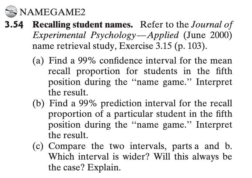 Solved 54 Recalling student names. Refer to the Journal of | Chegg.com
