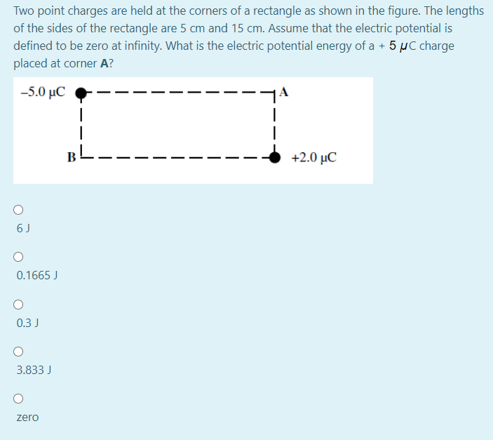 Solved Two point charges are held at the corners of a | Chegg.com