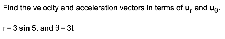 Solved Find the velocity and acceleration vectors in terms | Chegg.com