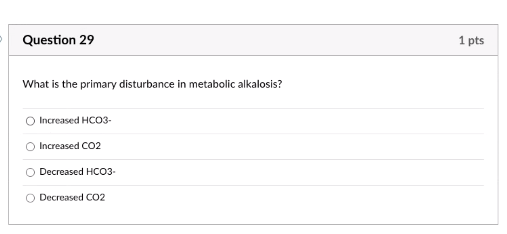 Solved What is the primary disturbance in metabolic | Chegg.com