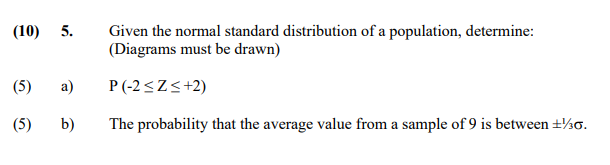 Solved (10) 5. Given the normal standard distribution of a | Chegg.com