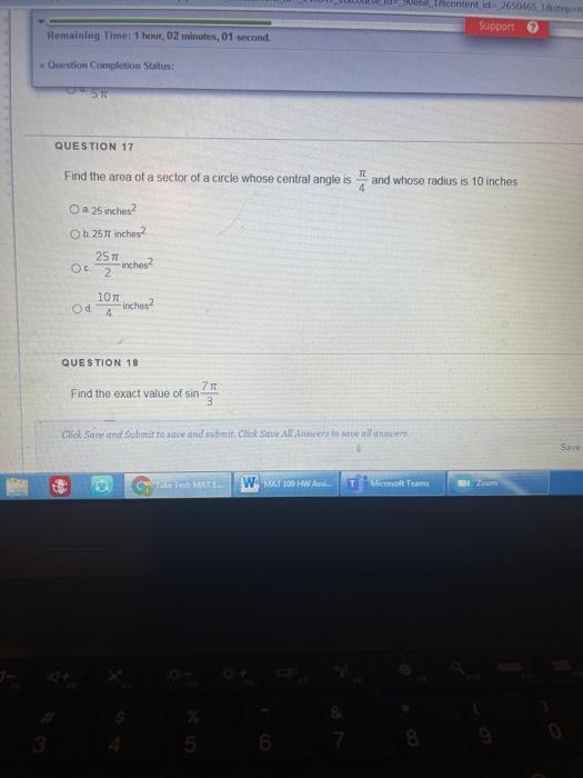 Solved content id=65016 Thsten Support Romaining Time: 1 | Chegg.com