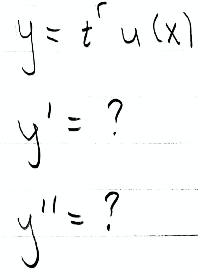 Solved r r ť u(x) x y = y' = ? y": 1 ? | Chegg.com