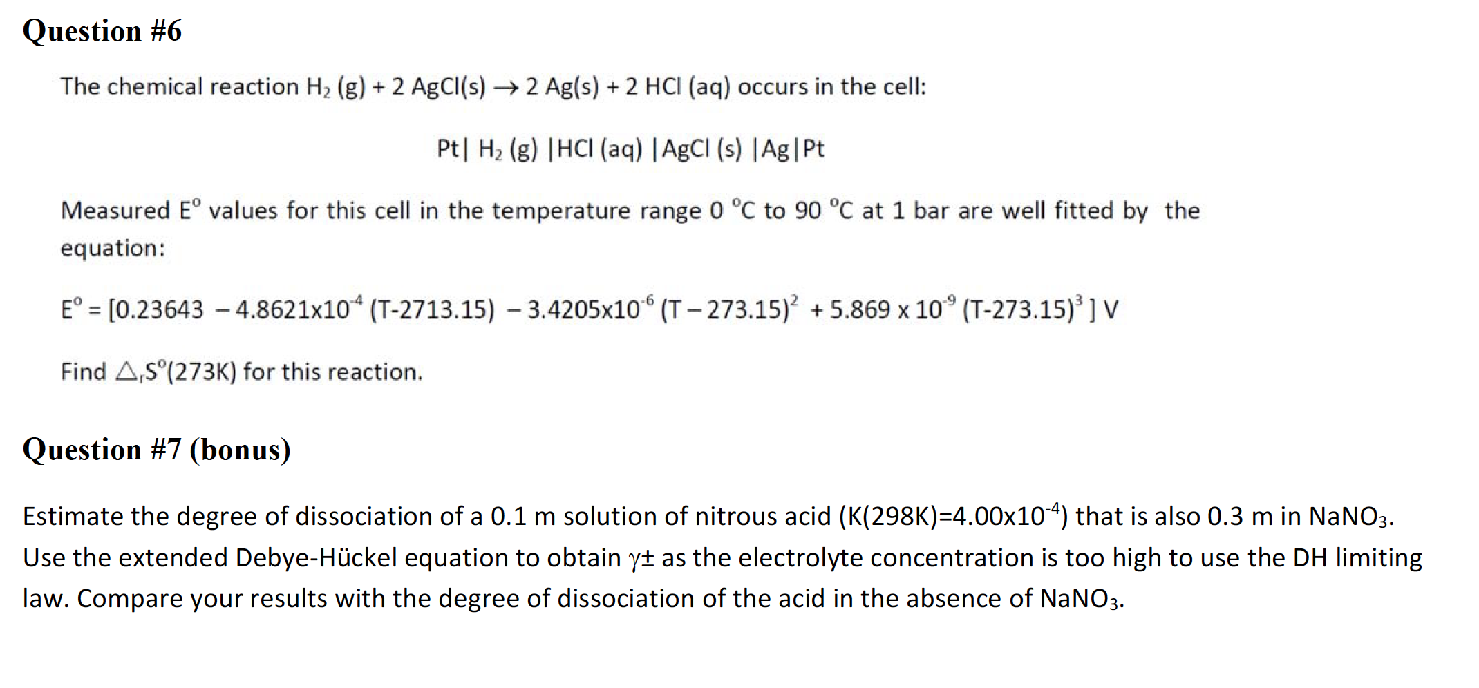 Solved The chemical reaction H2( g)+2AgCl(s)→2Ag(s)+2HCl(aq) | Chegg.com