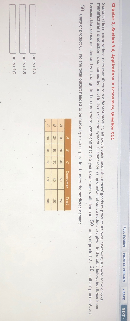 Solved FULL SCREEN PRINTER VERSION A BACK NEXT Chapter 3, | Chegg.com