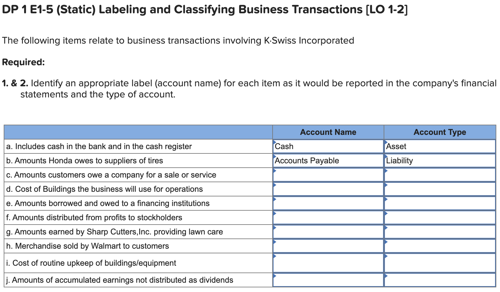 Solved Dp 1 E1 5 Static Labeling And Classifying Business