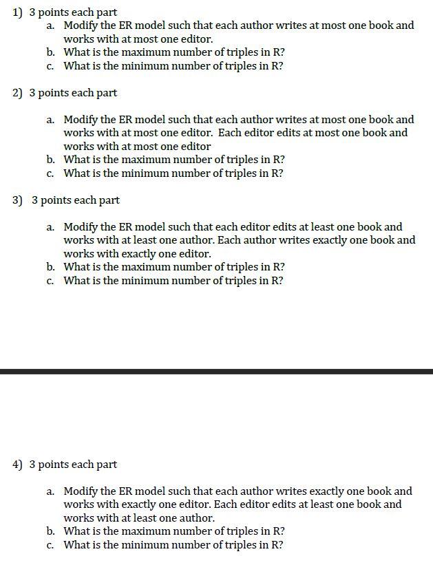 Solved Question2. (36 points, 9 points each) Consider the | Chegg.com