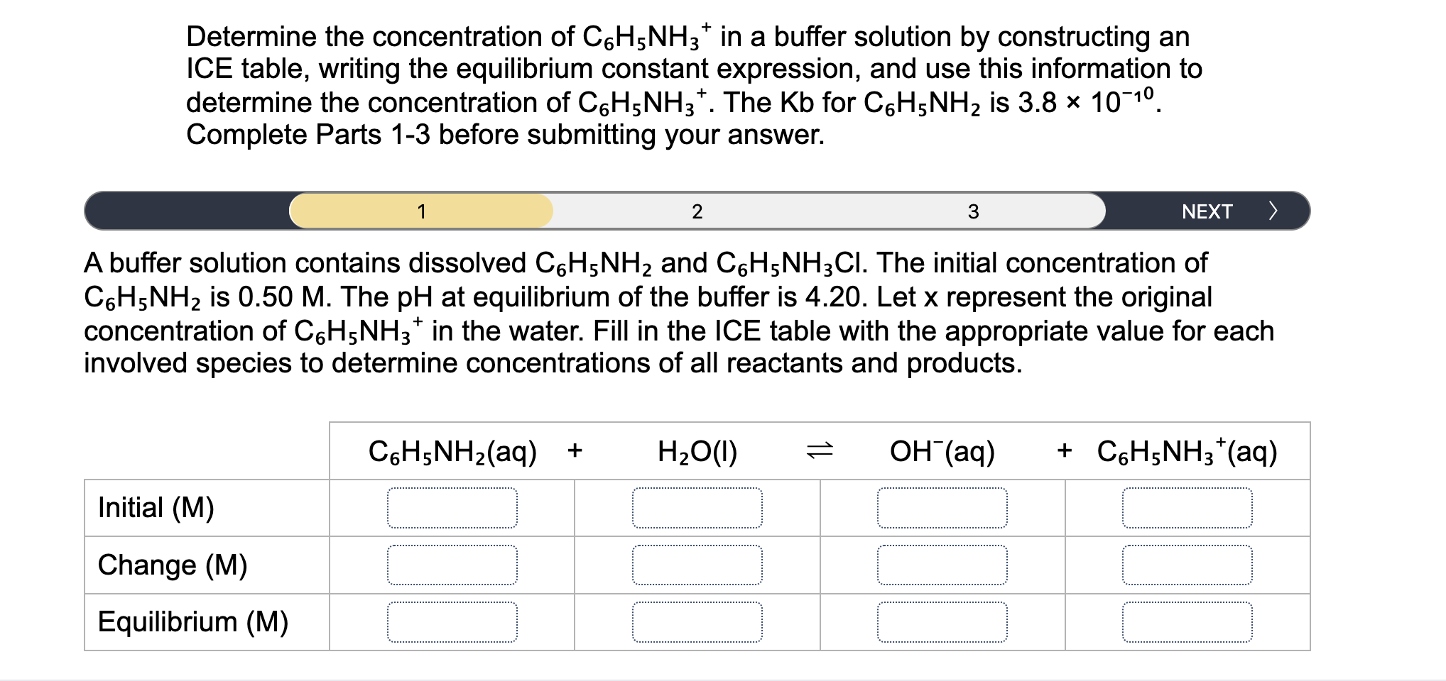 Solved Determine the concentration of C6H5NH3+ in a buffer | Chegg.com