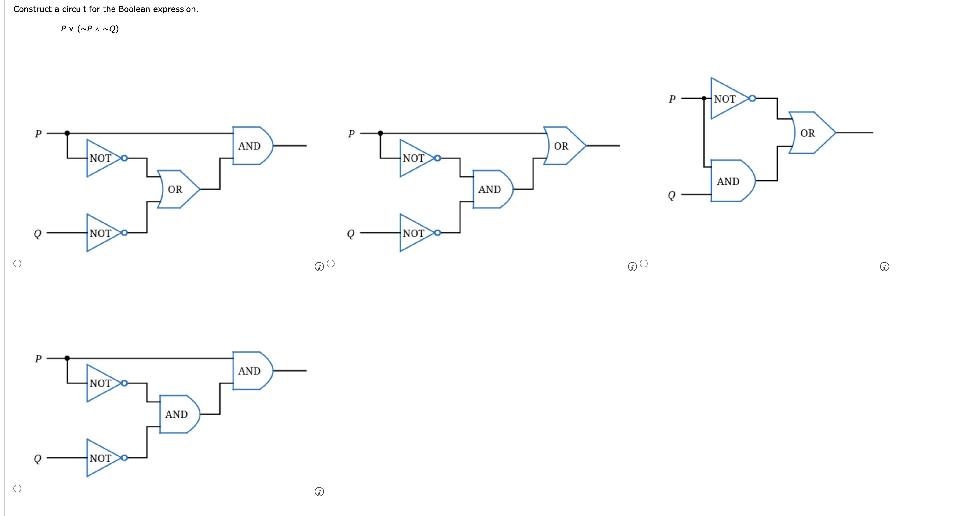 Solved Construct a circuit for the Boolean expression. | Chegg.com