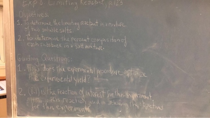 Solved 1.How does the experiment procedure optimize the | Chegg.com