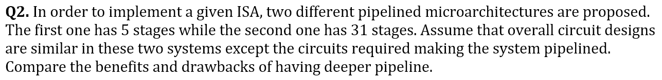 Solved Q2. ﻿In order to implement a given ISA, two different | Chegg.com