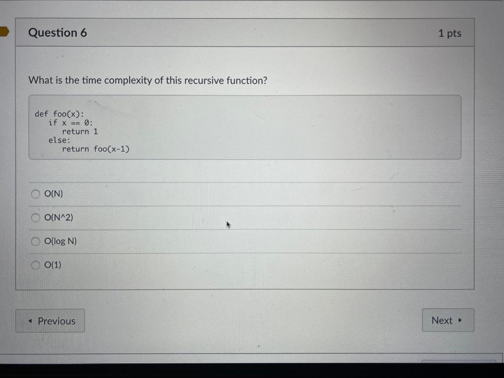 Solved def f∘o(x) : if x=0 : return 1 else: return foo(x-1) | Chegg.com