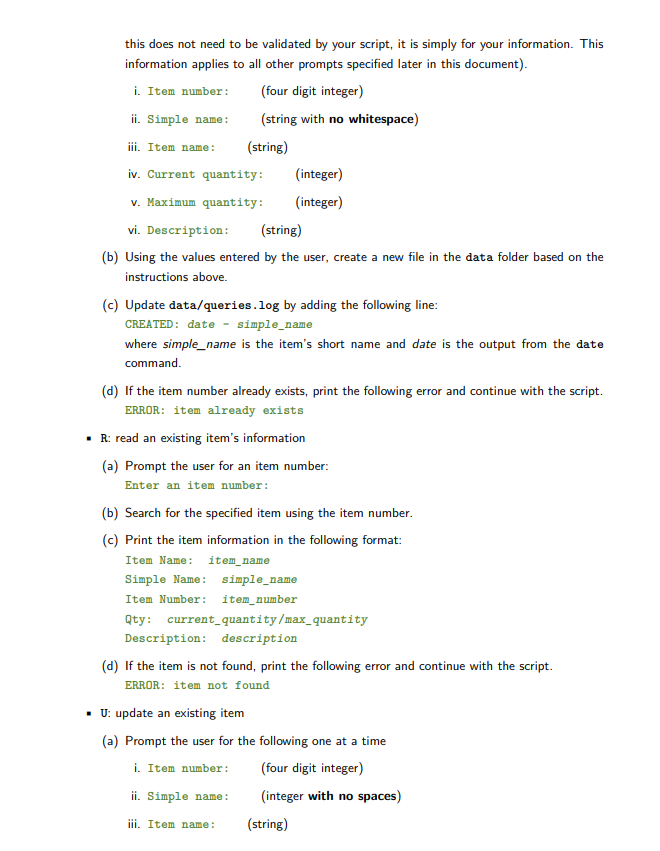 Solved PLEASE INCLUDE ALL BASH FILES STATED IN QUESTION AND | Chegg.com