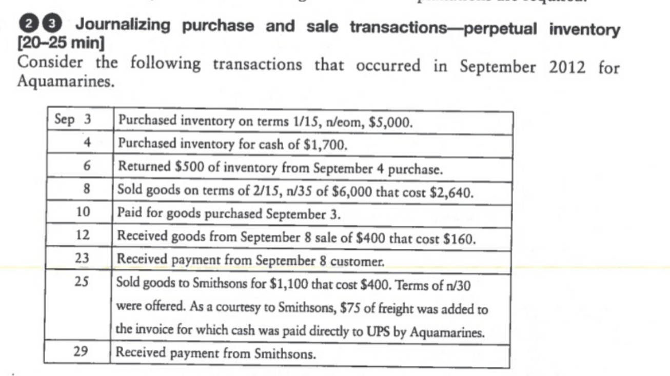 Solved (2) 3 Journalizing purchase and sale | Chegg.com