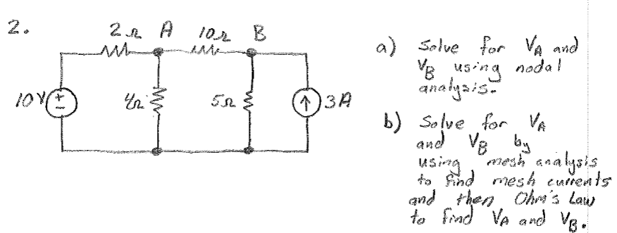 Solved A Solve By Using Nodal Analysis Bsolve By Using 9319