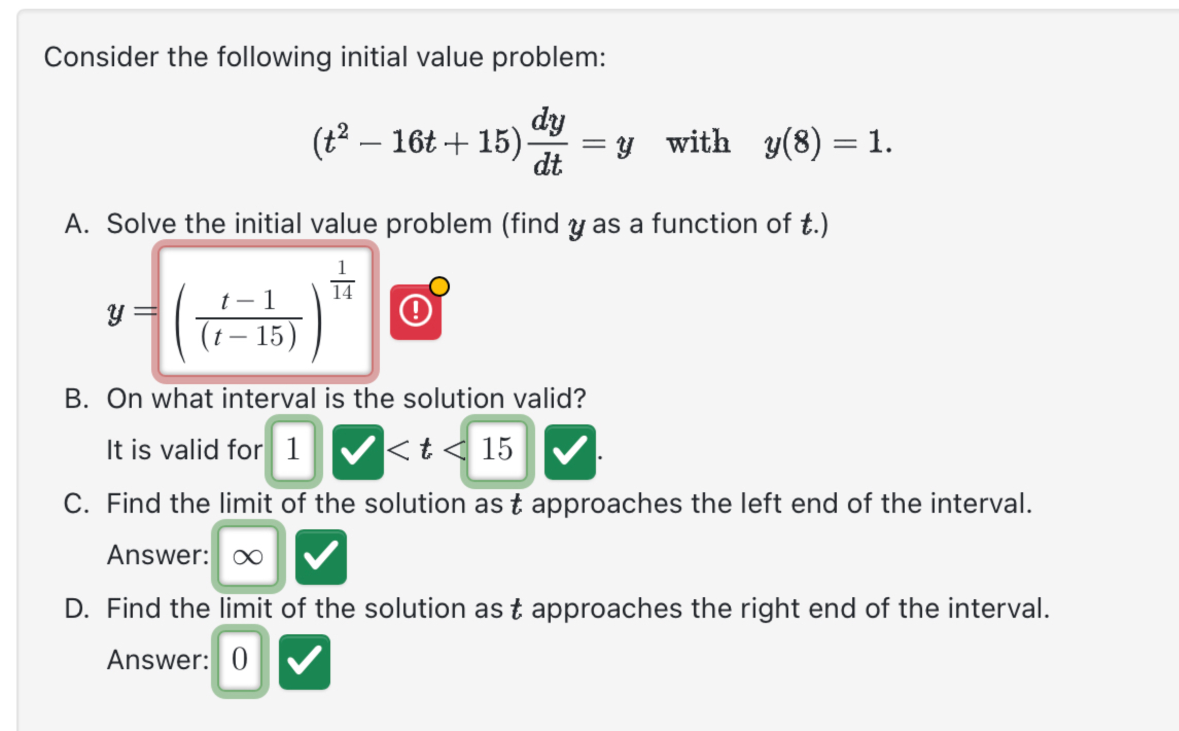 Solved Consider the following initial value | Chegg.com