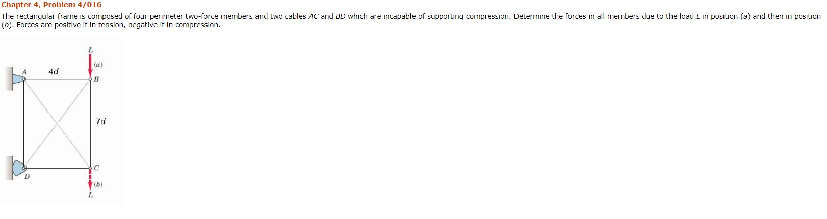 Solved Chapter 4, Problem 4/016 The rectangular frame is | Chegg.com