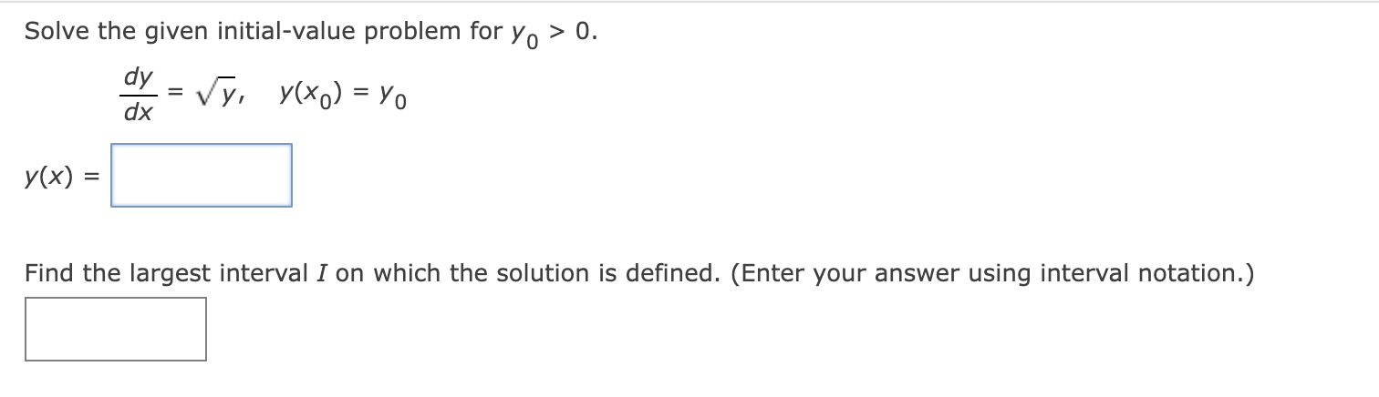 Solved Solve the given initial-value problem for | Chegg.com