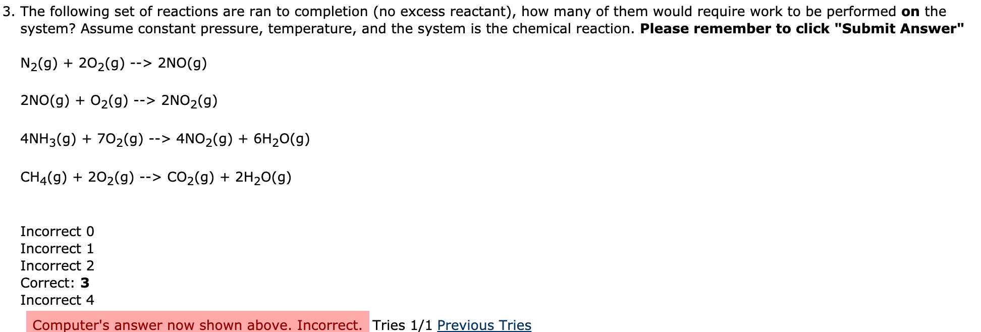 Solved 3. The following set of reactions are ran to | Chegg.com