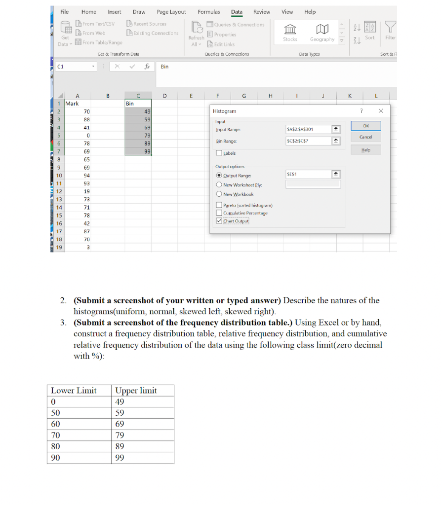 Solved View Help File Home Insert Draw Page Layout Formulas | Chegg.com