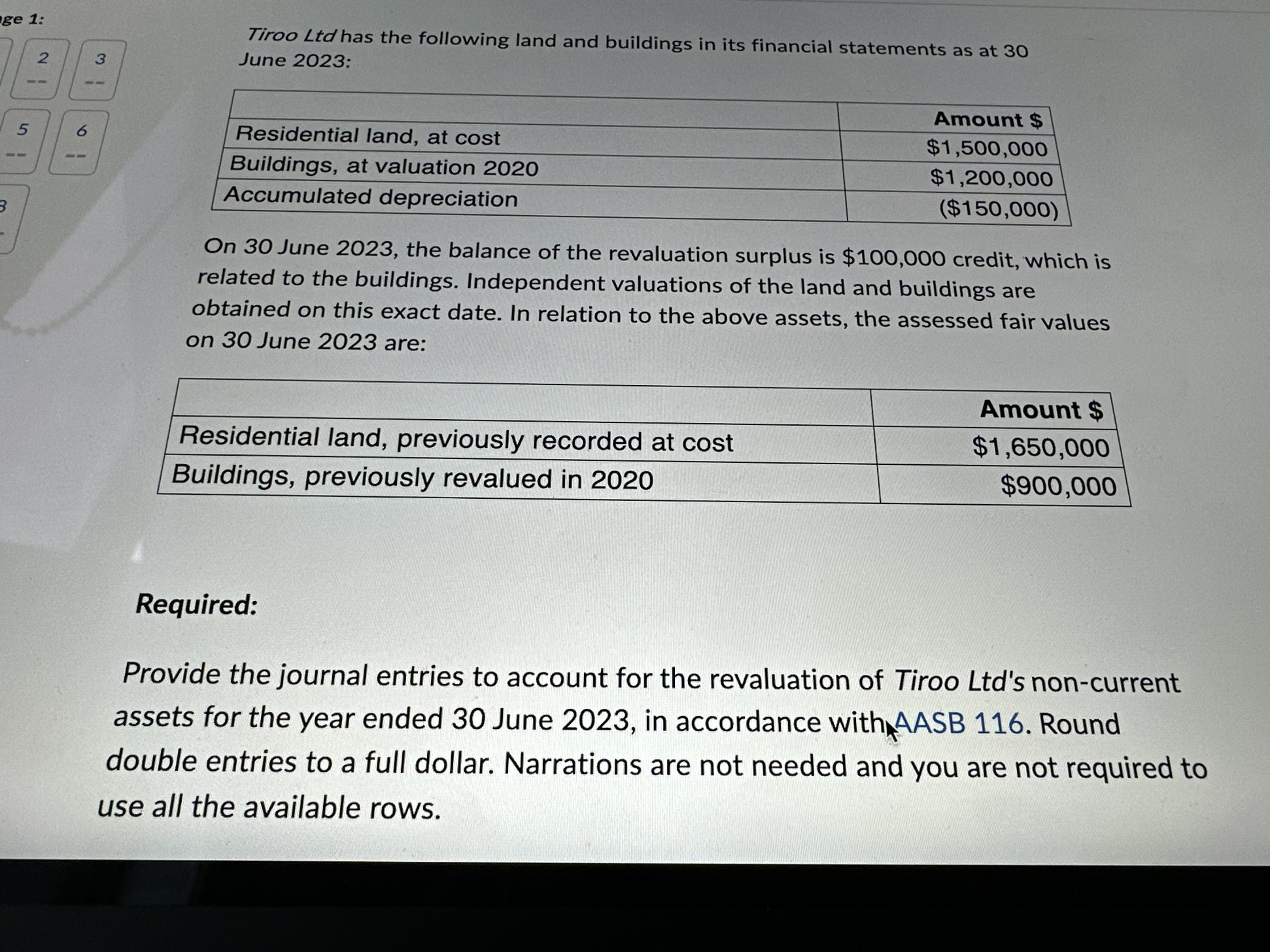 Solved Tiroo Ltd has the following land and buildings in its | Chegg.com