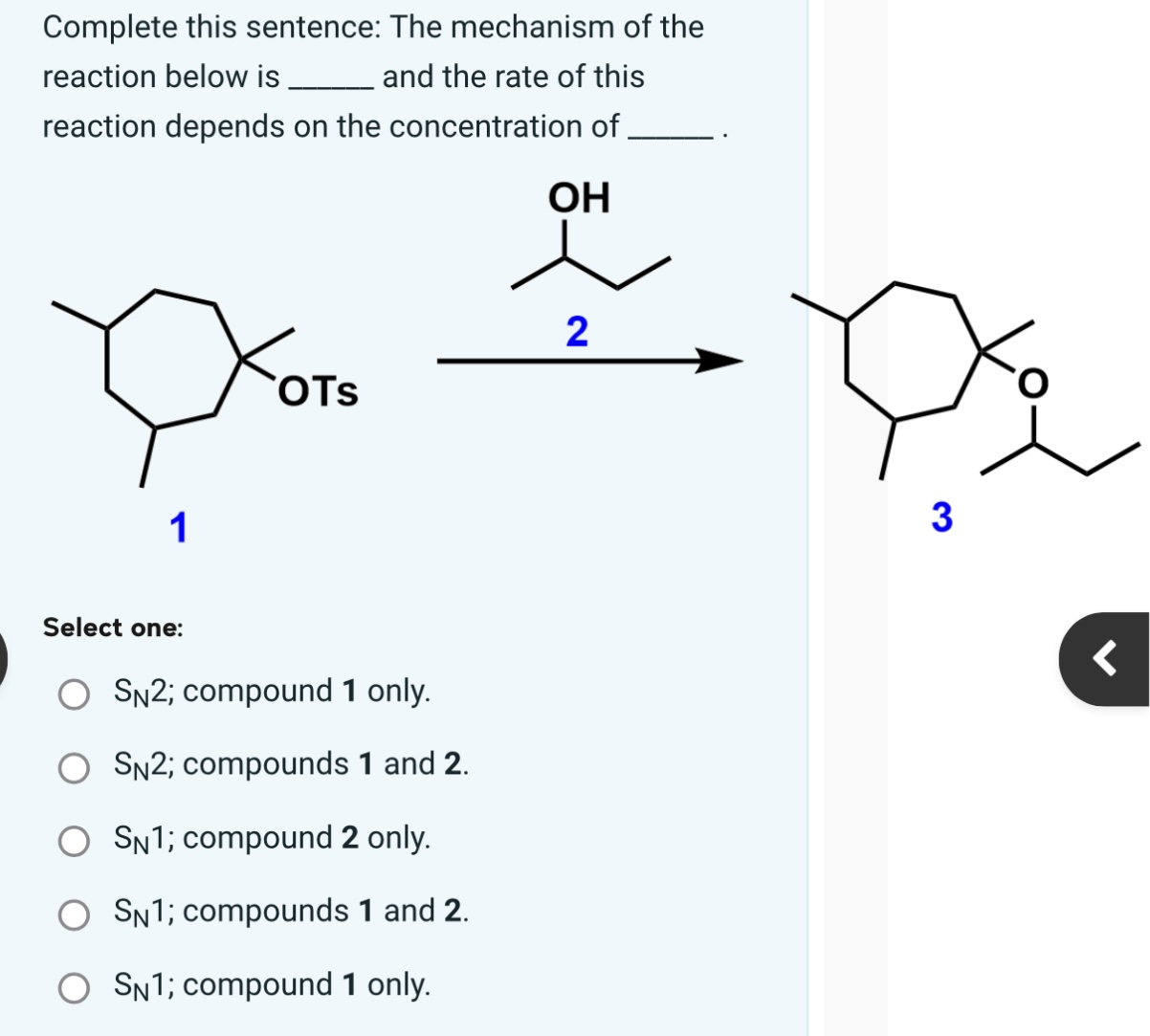 Solved Complete this sentence: The mechanism of the reaction | Chegg.com