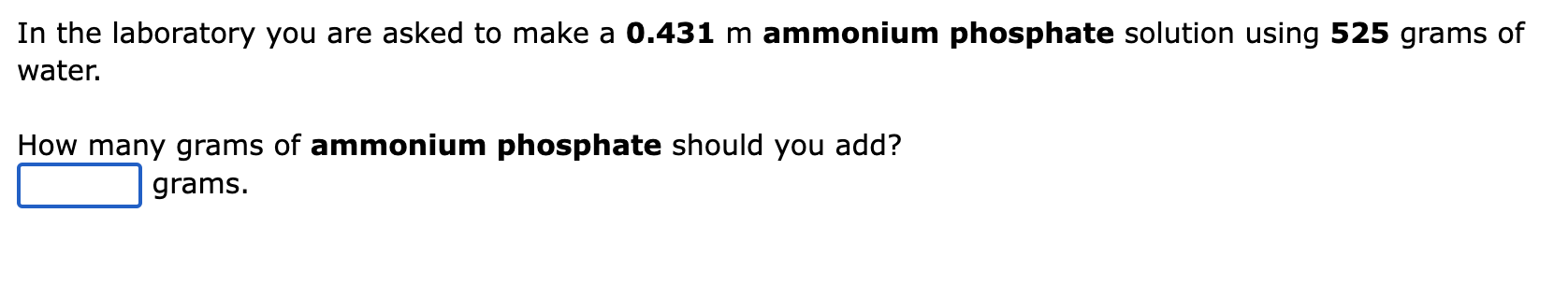 Solved In the laboratory you are asked to make a 0.431 m | Chegg.com