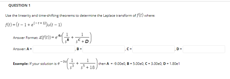 Solved QUESTION 1 Use the linearity and time-shifting | Chegg.com