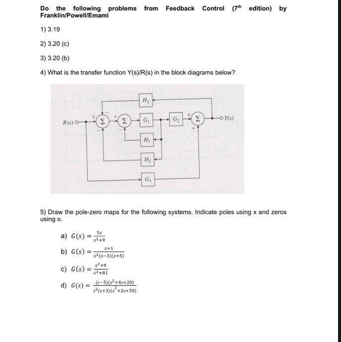 Solved 7th ﻿editionYsR(s) in ﻿the block diagrams below?Draw | Chegg.com