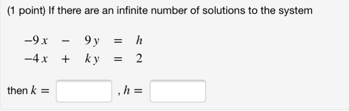 Solved (1 point) If there are an infinite number of | Chegg.com