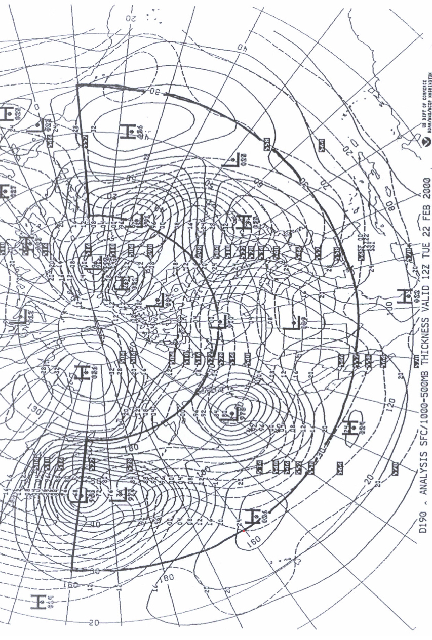 A) Surface map below shows the surface isobars and | Chegg.com