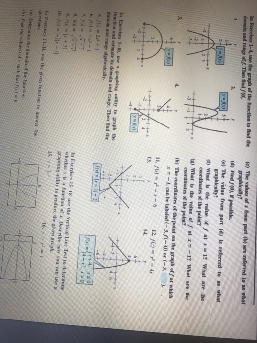 Solved In Exercises 1 -4 use the graph of the function to | Chegg.com