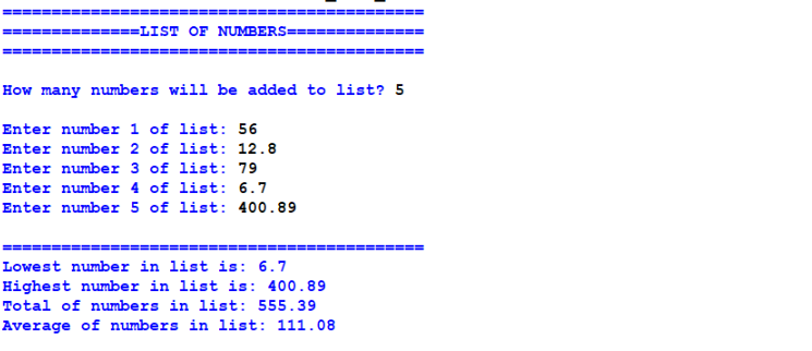 Solved need a python program that uses a list to store | Chegg.com