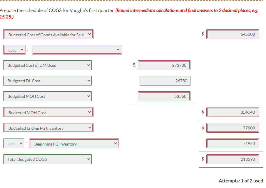 Solved Please help, Preparing the schedule of COGS for | Chegg.com
