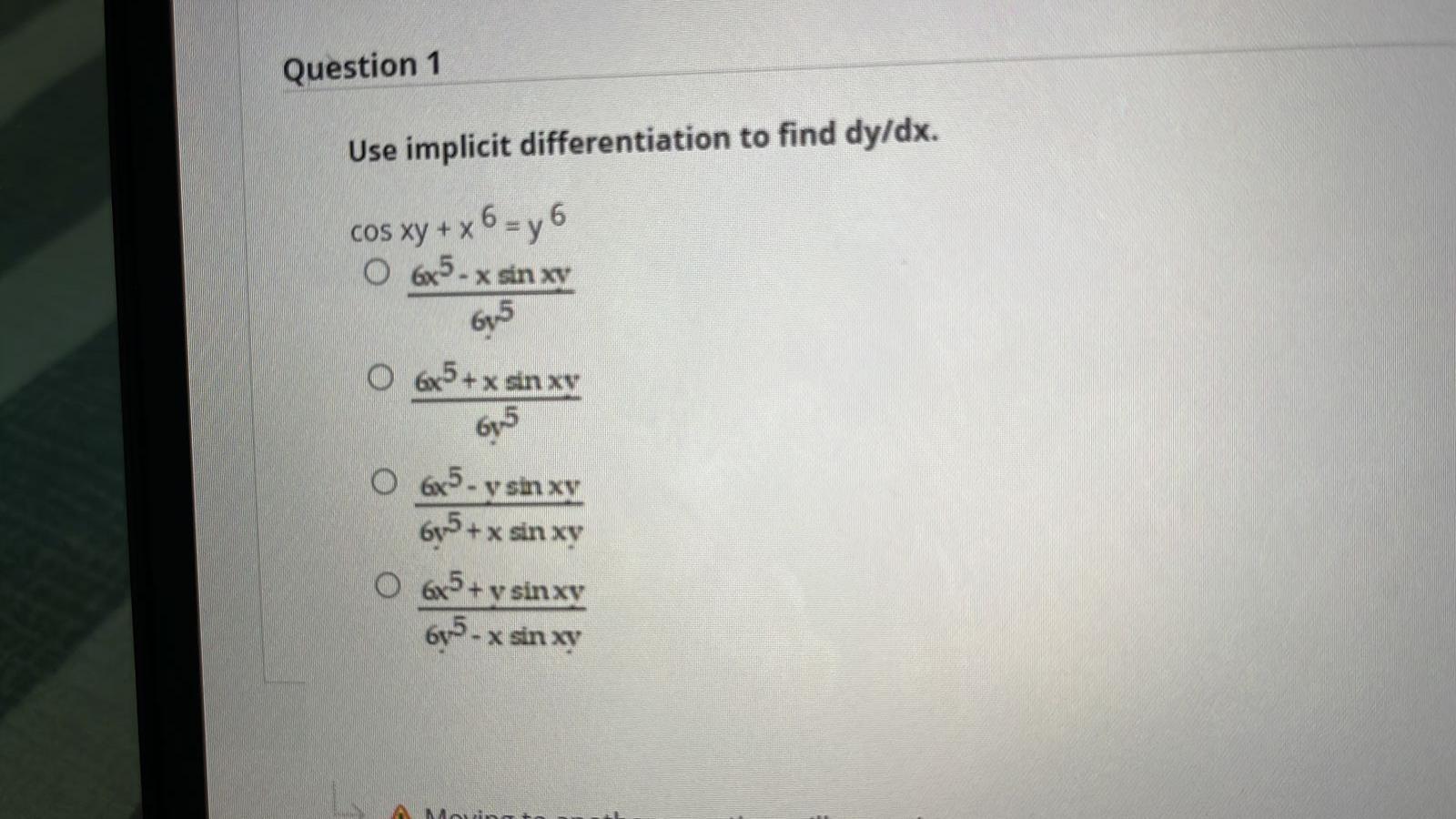 Solved Use implicit differentiation to find dy/dx. | Chegg.com