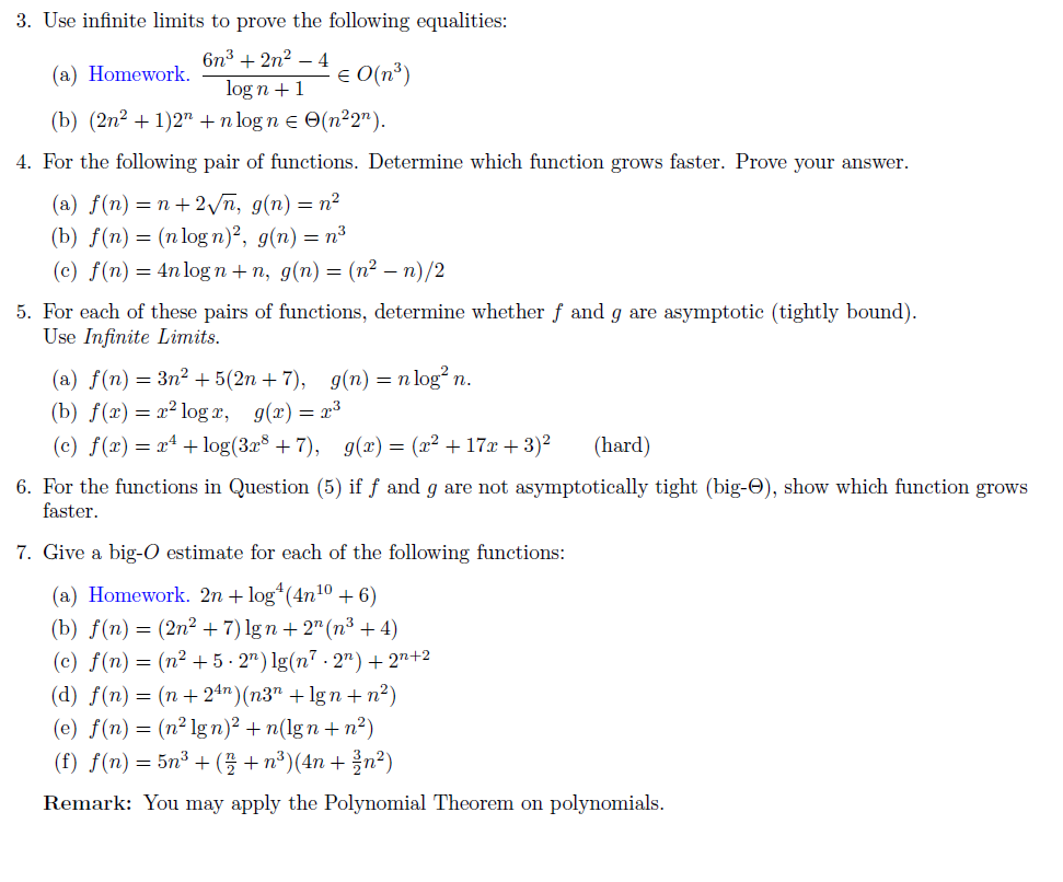 Solved 3. Use infinite limits to prove the following | Chegg.com