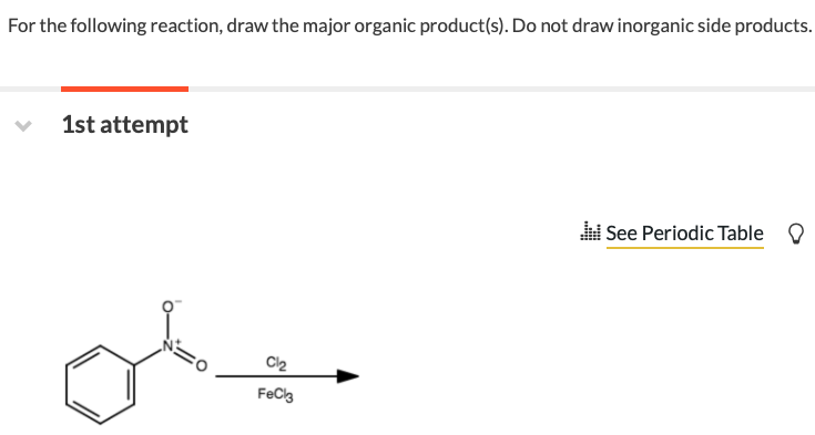 Solved For the following reaction, draw the major organic | Chegg.com