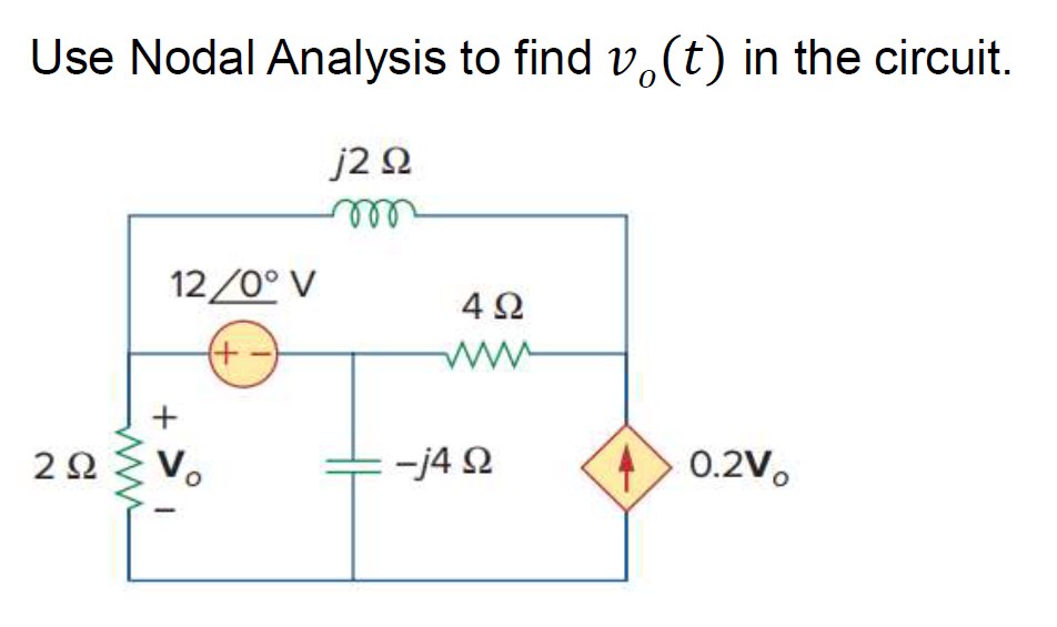 Use Nodal Analysis to find vo(t) in the circuit.Solve | Chegg.com