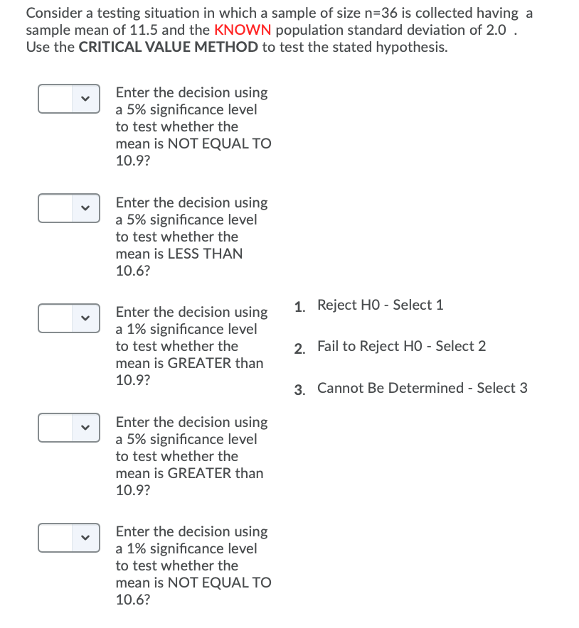 Solved Consider a testing situation in which a sample of | Chegg.com