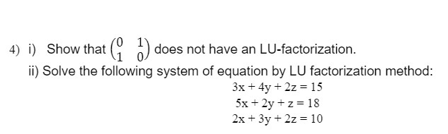 Solved 4) i) Show that (0110) does not have an | Chegg.com