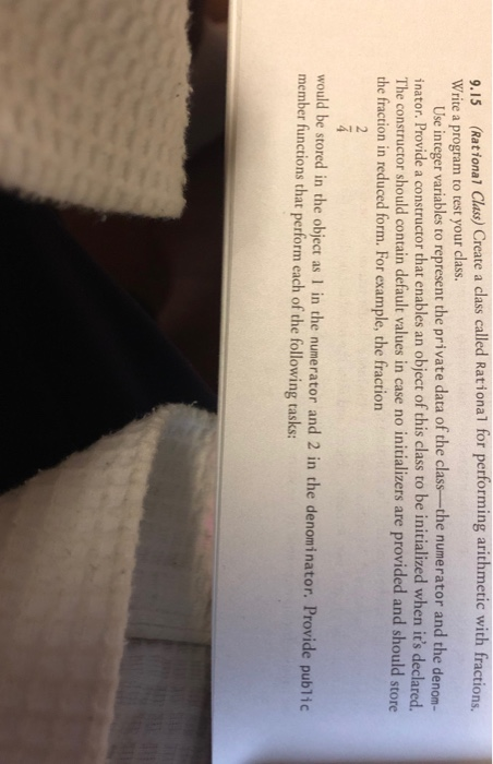 Solved 915 Rational Class Create A Class Called Rational