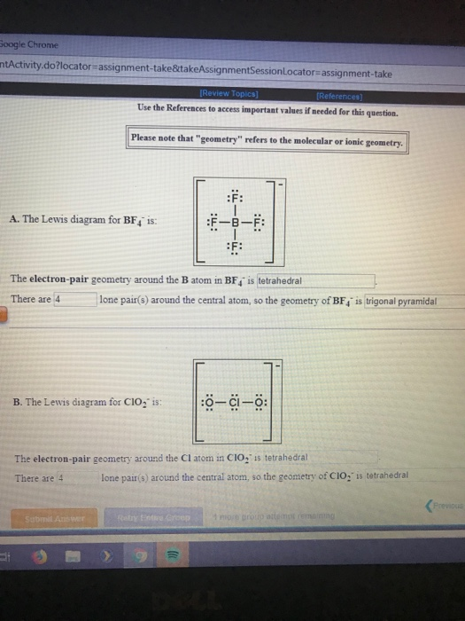 No2cl Electron Pair Geometry