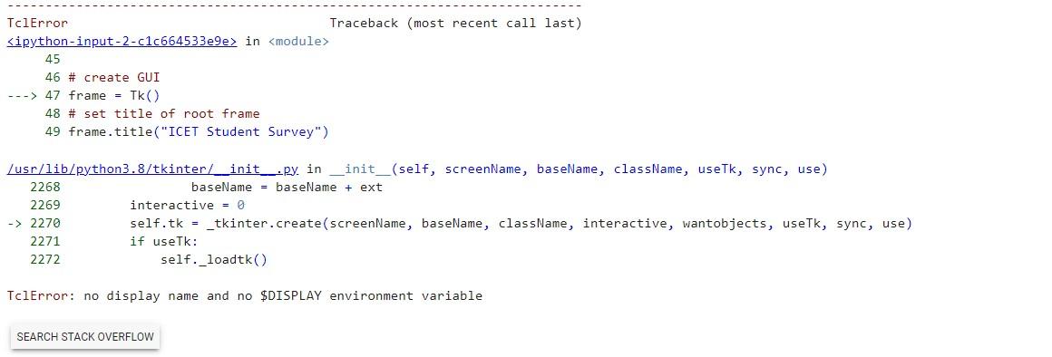 Solved Hi when I put this code on google colab it shows me | Chegg.com