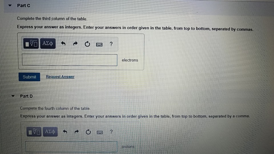 Solved Constants I Periodic Table Part A Fill in the blanks | Chegg.com