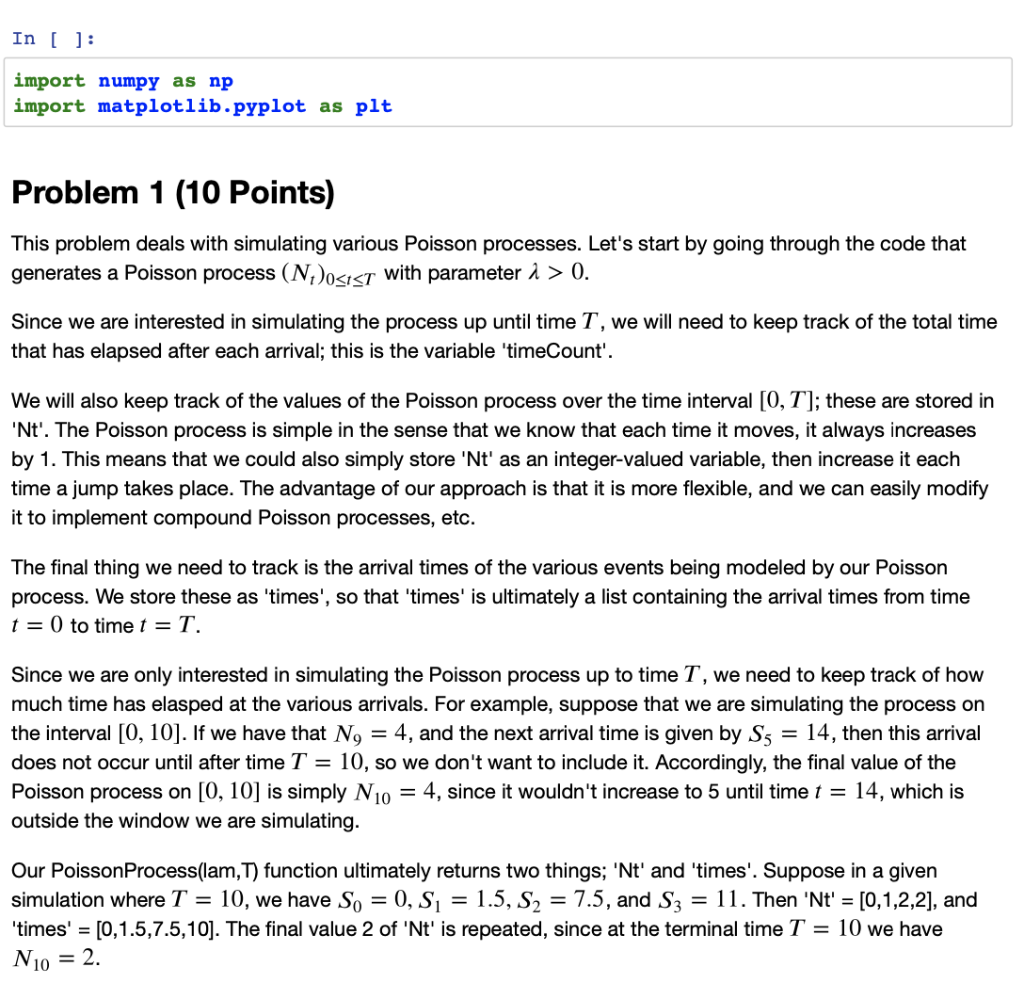 In [ ]: import numpy as np import matplotlib.pyplot | Chegg.com