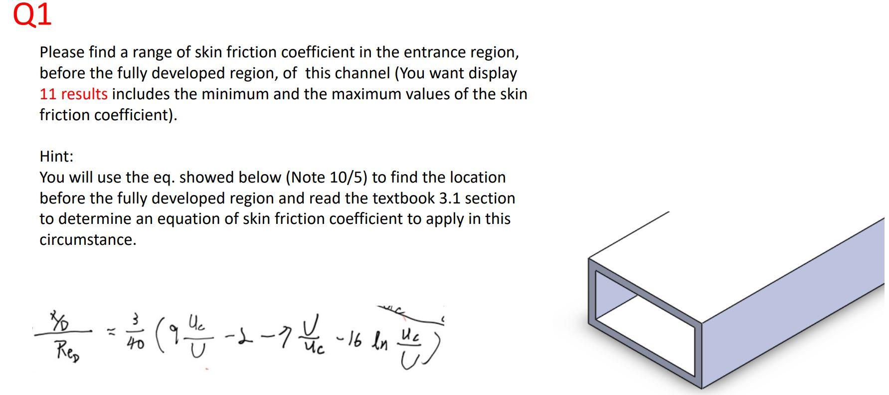 3.1 HYDRODYNAMIC ENTRANCE LENGTH Consider the flow | Chegg.com